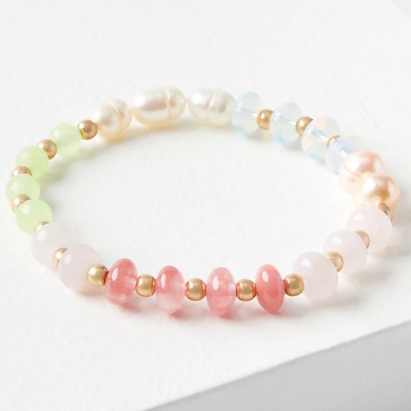 LOFT | Jewelry | Nwt Loft Colorblock Beaded Statement Bracelet | Poshmark